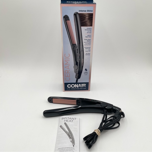Conair | Hair | Conair Instant Heat Flat Iron 34 Ceramic Curved Shape ...